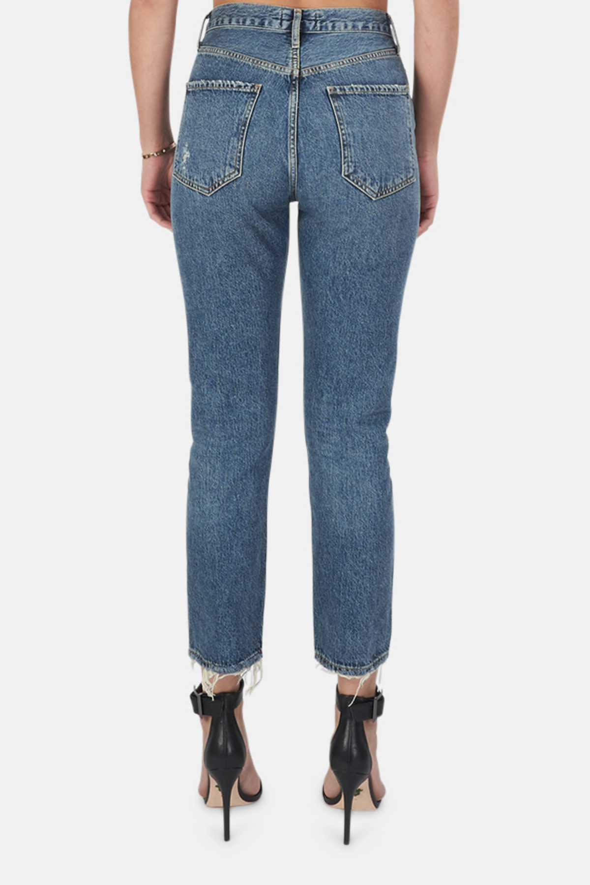 AGOLDE Riley High Rise Straight Crop Jeans - Frequency | Garmentory