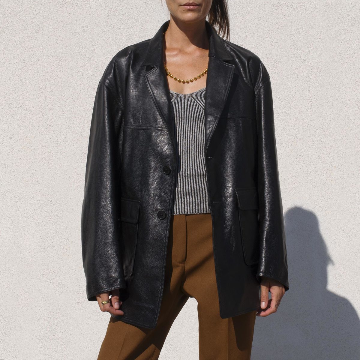 Ambush Relax Leather Jacket | Garmentory