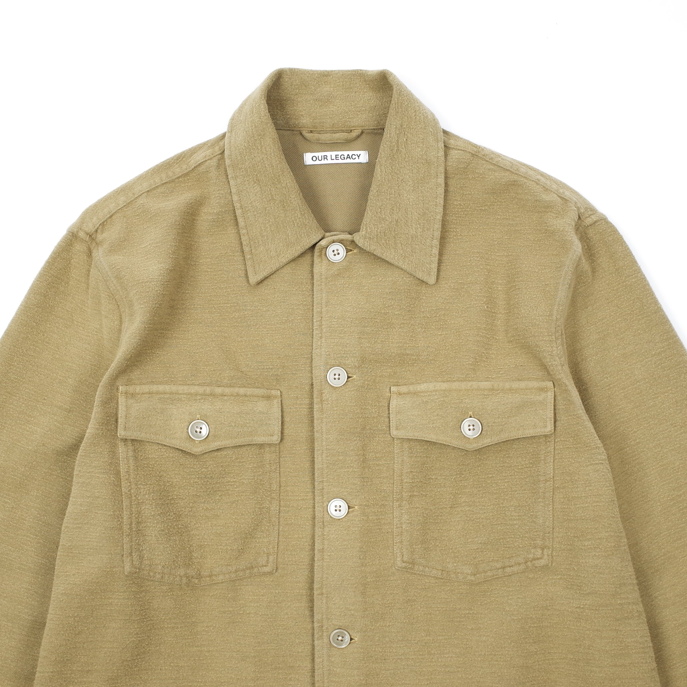 Our Legacy BRUSHED COTTON EVENING COACH JACKET - KHAKI GREEN | Garmentory
