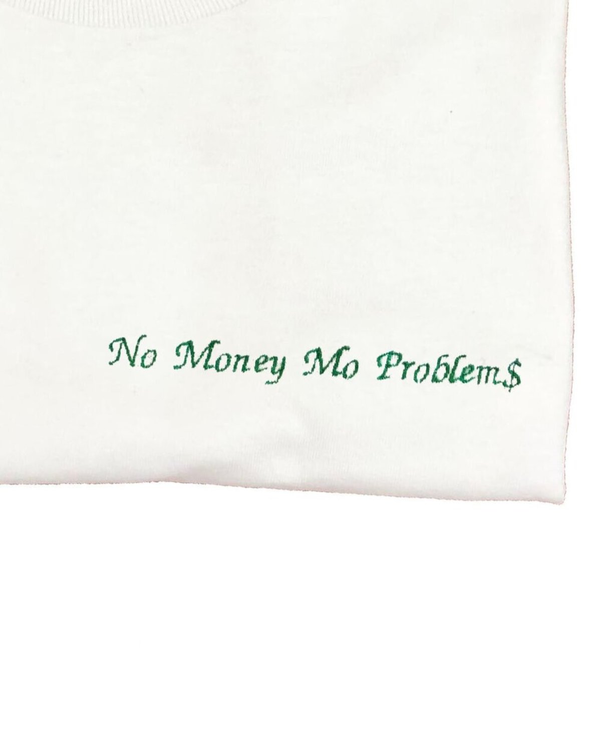 unisex house of 950 no money mo problems embroidery tee shirt | Garmentory