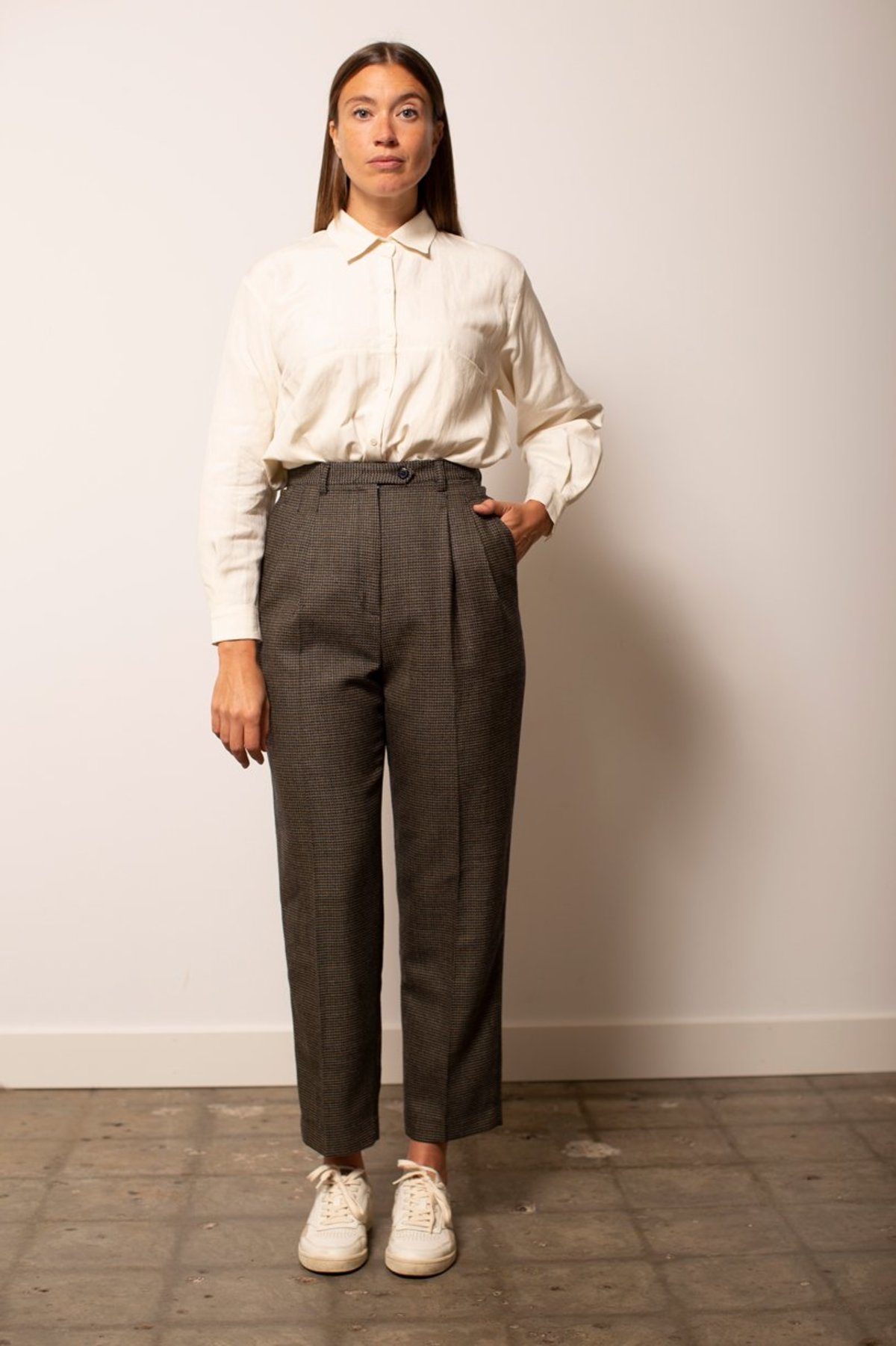 Vintage Pleated Shepherd's Pant - Check | Garmentory