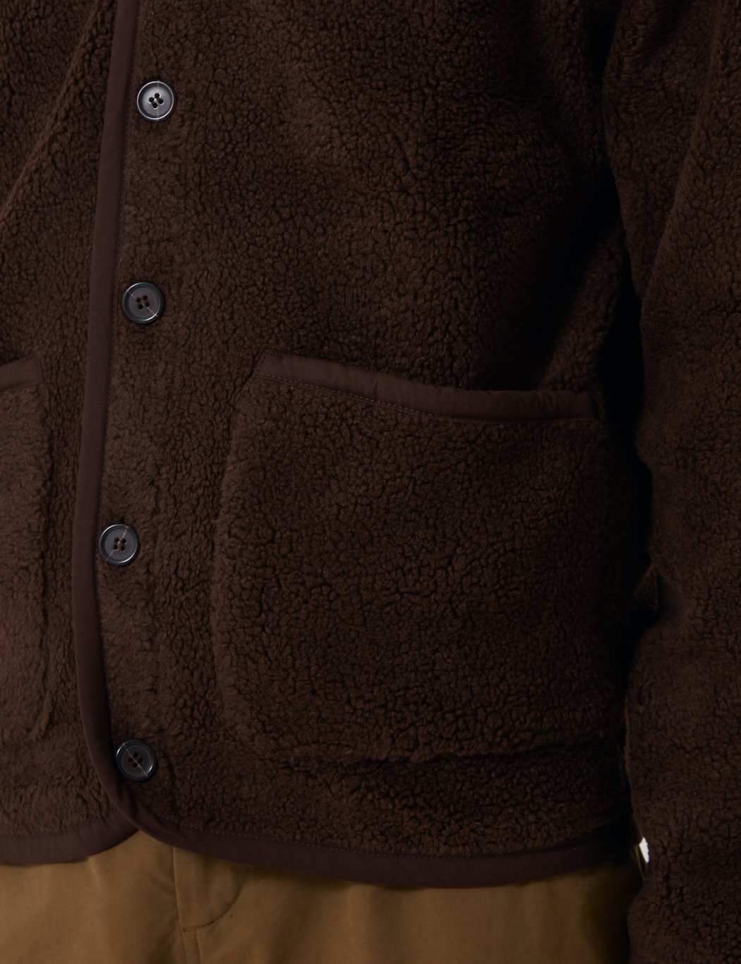 Universal Works Lancaster Mountain Fleece Jacket - Chocolate | Garmentory