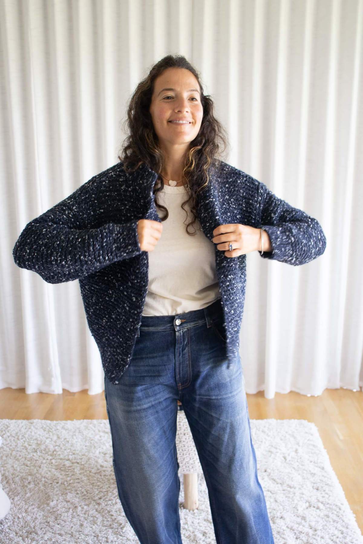 ICHI ANTIQUITES Cardigan - Navy | Garmentory