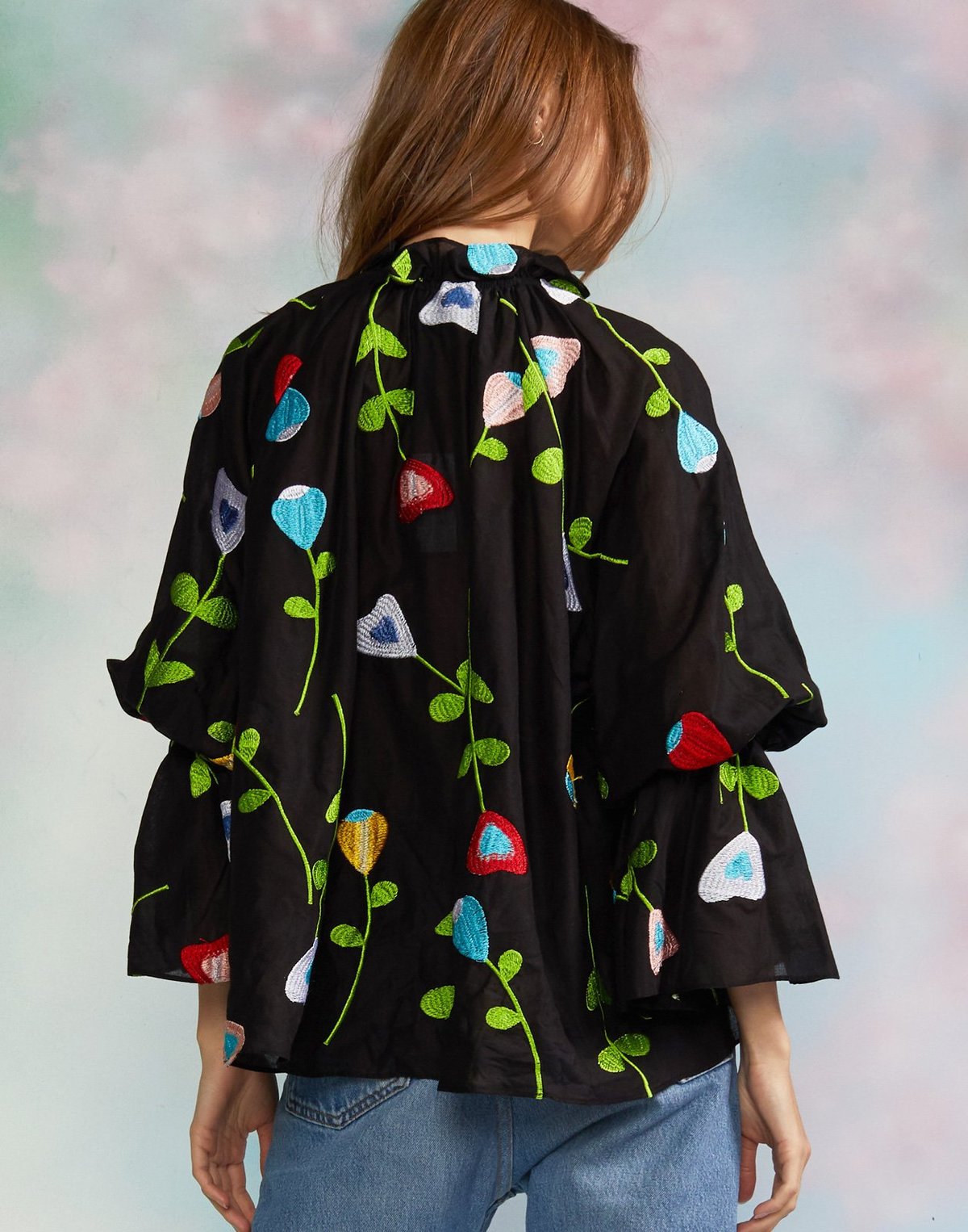 Aurelia Embroidered Organdy Top - BLKMT | Garmentory