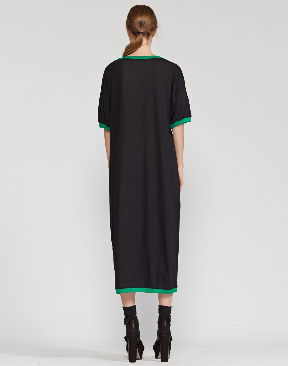 Cynthia Rowley Rhyse Embroidered T Shirt Dress - Black | Garmentory