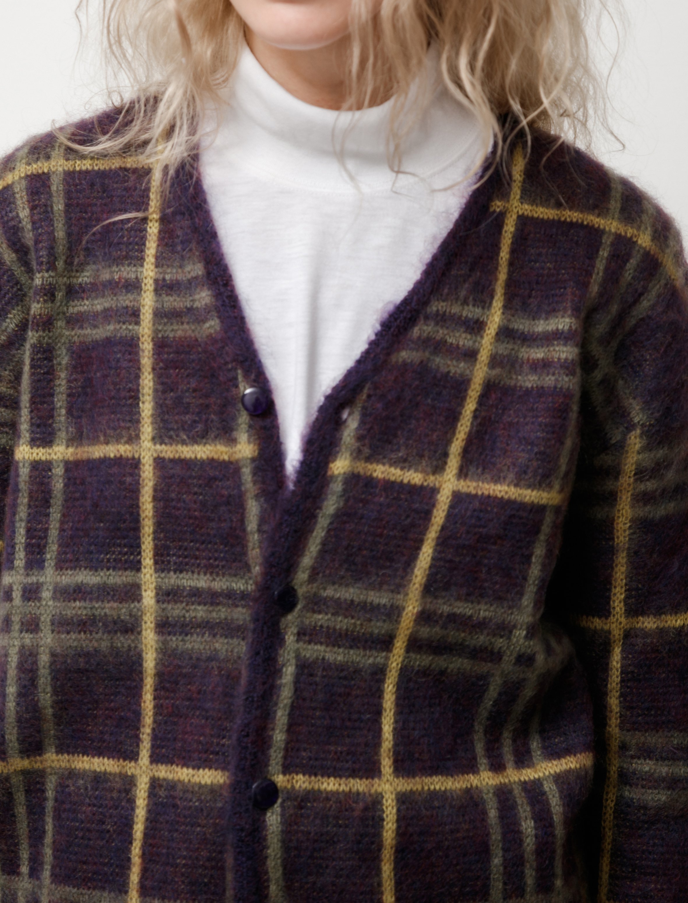 Needles Cardigan - Plaid Plum | Garmentory