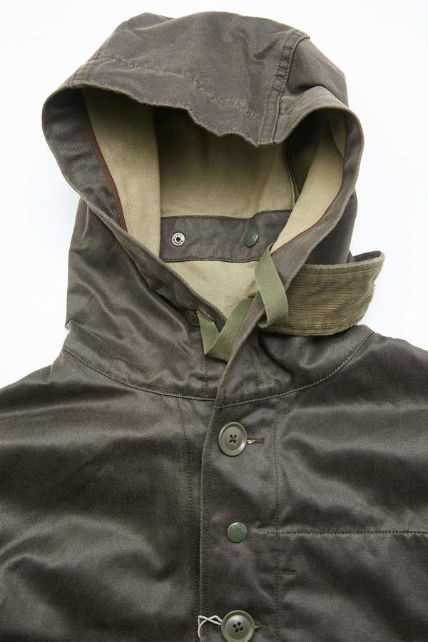 Engineered Garments Madison Parka in Coated Twill - Dark Olive | Garmentory