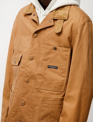 Engineered Garments Long Logger Jacket in 12oz Duck Canvas - Brown ...