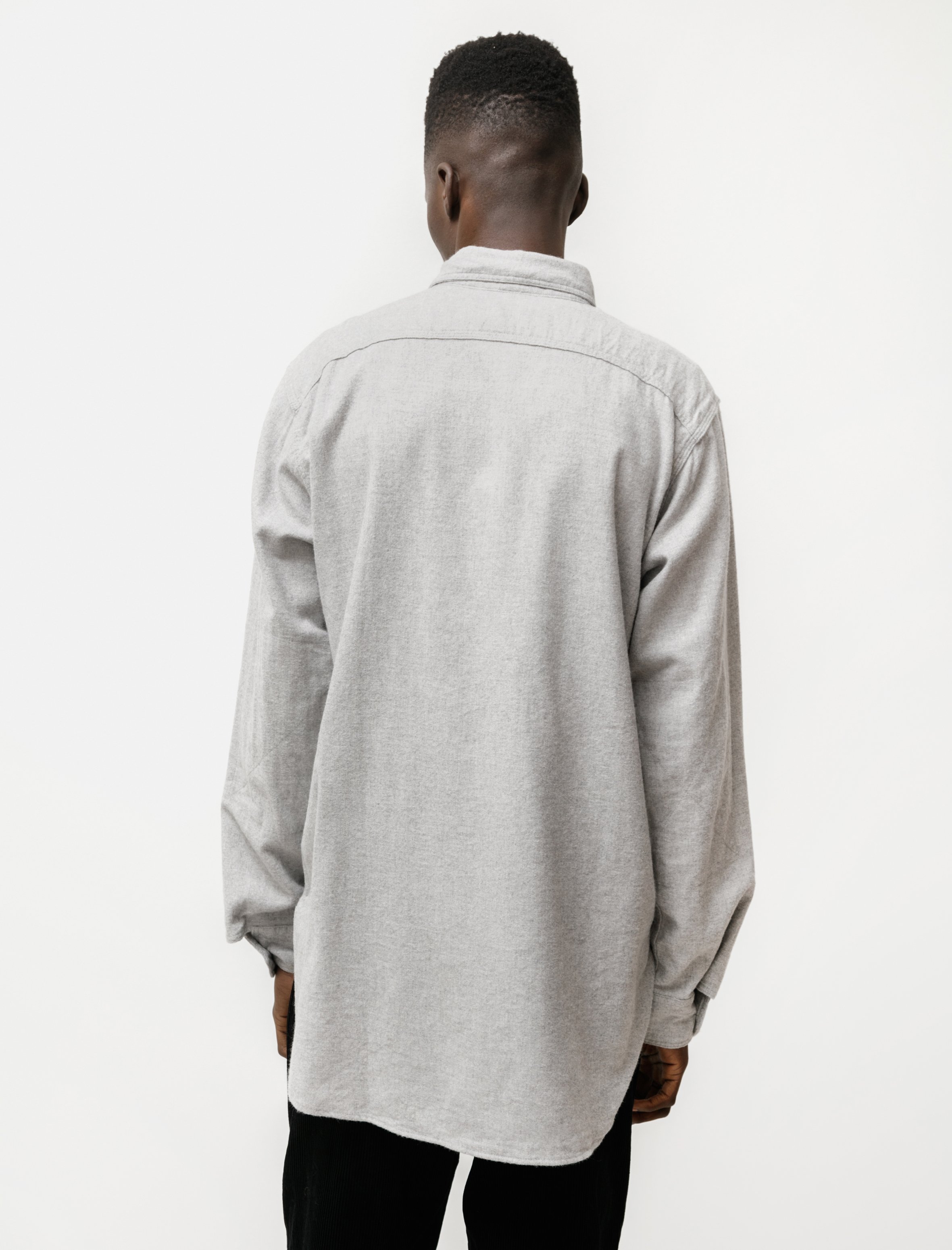 Engineered Garments Work Shirt Brushed Cotton Twill - Light Grey ...