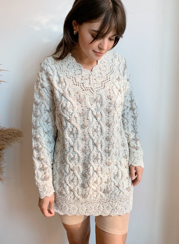 Vintage Dear Society Vintage Chunky Express Tricot Sweater - Gray ...