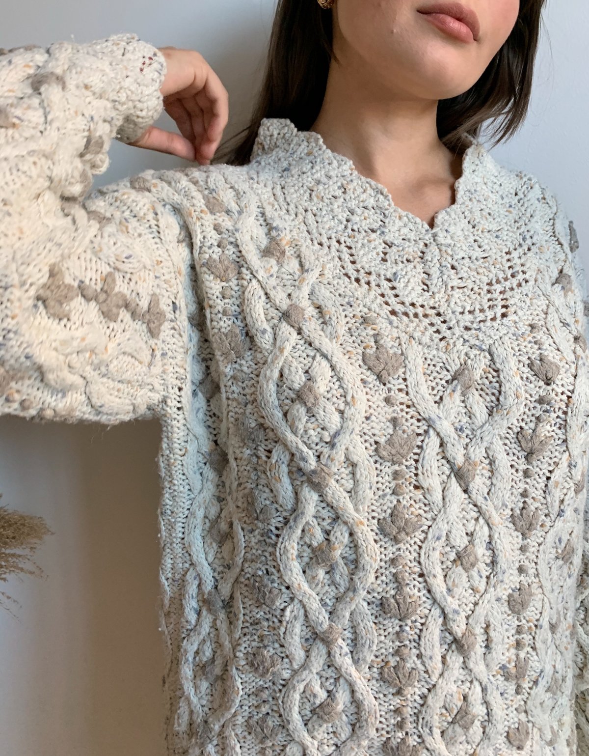 Vintage Dear Society Vintage Chunky Express Tricot Sweater - Gray ...