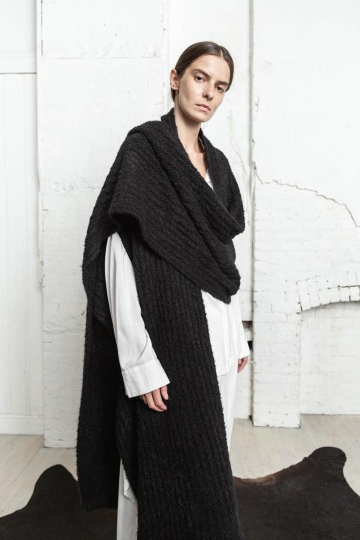 Nicholas K Andes Sweater Scarf - Black | Garmentory