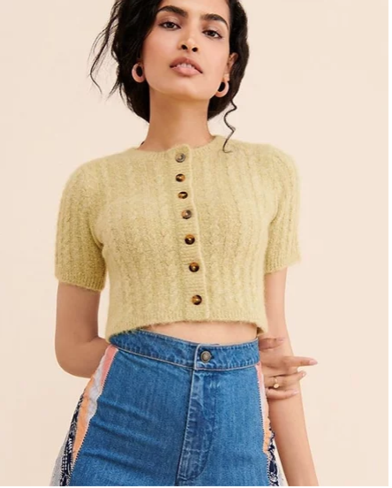 Tach Clothing Dalia Cropped Button Sweater | Garmentory