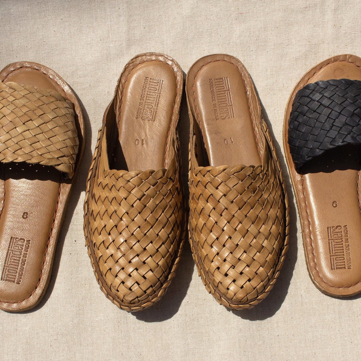 Mohinders Woven Leather Slides | Garmentory