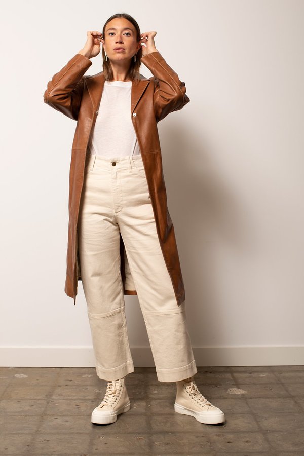 Vintage Leather Duster - Brown | Garmentory