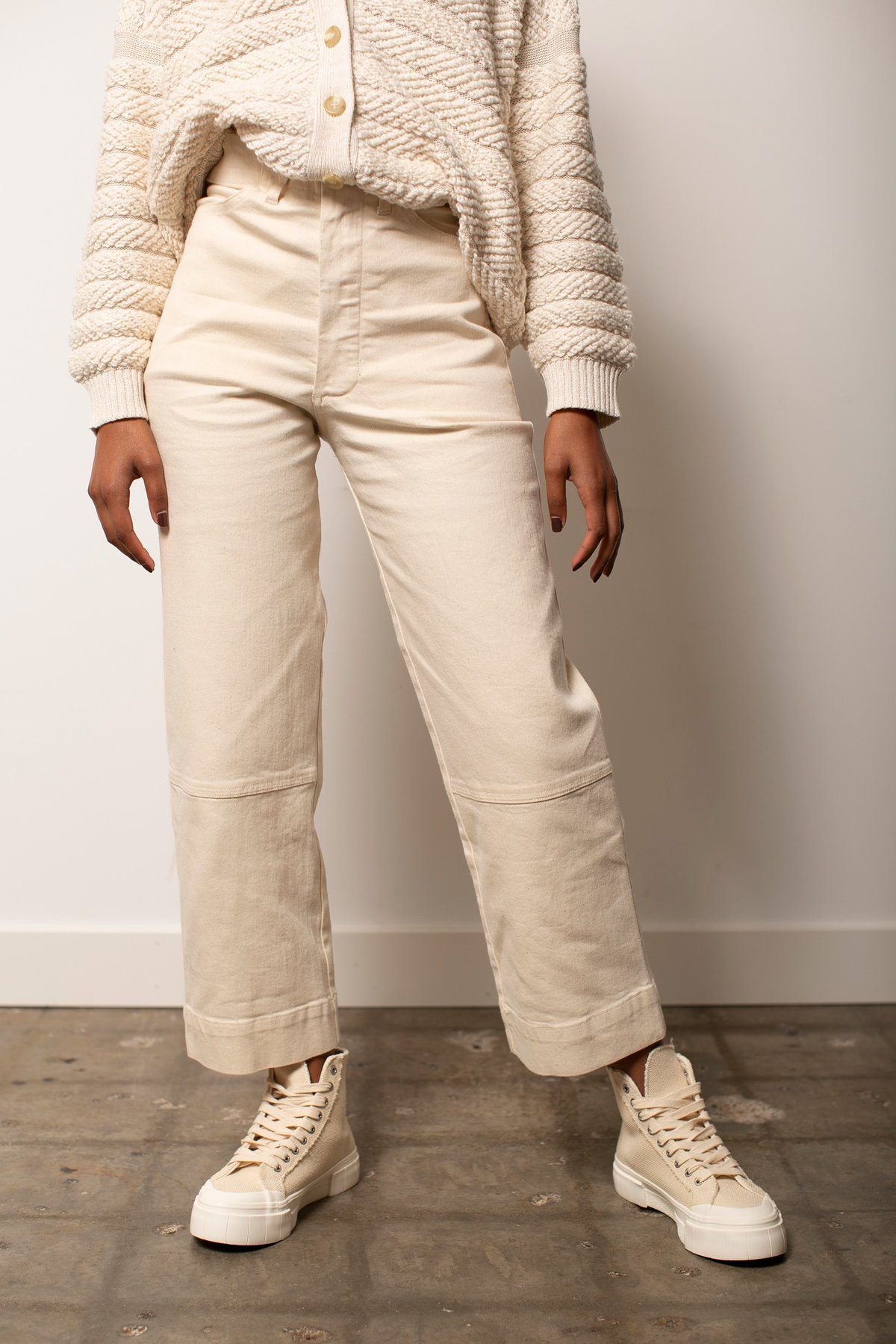 Micaela Greg Seamed Jean - Cream | Garmentory