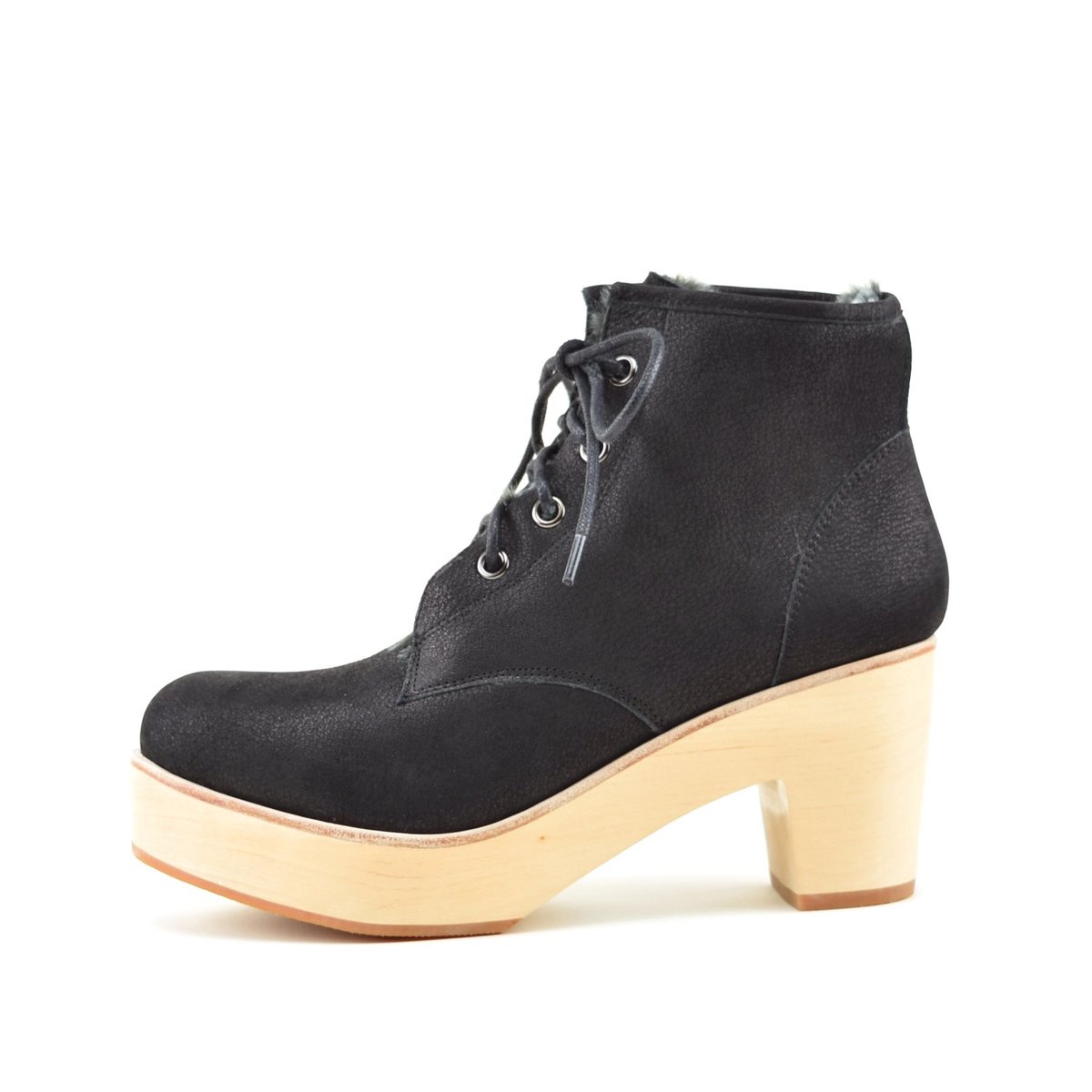 AoverA Juno Alpine Clog Boot Black | Garmentory