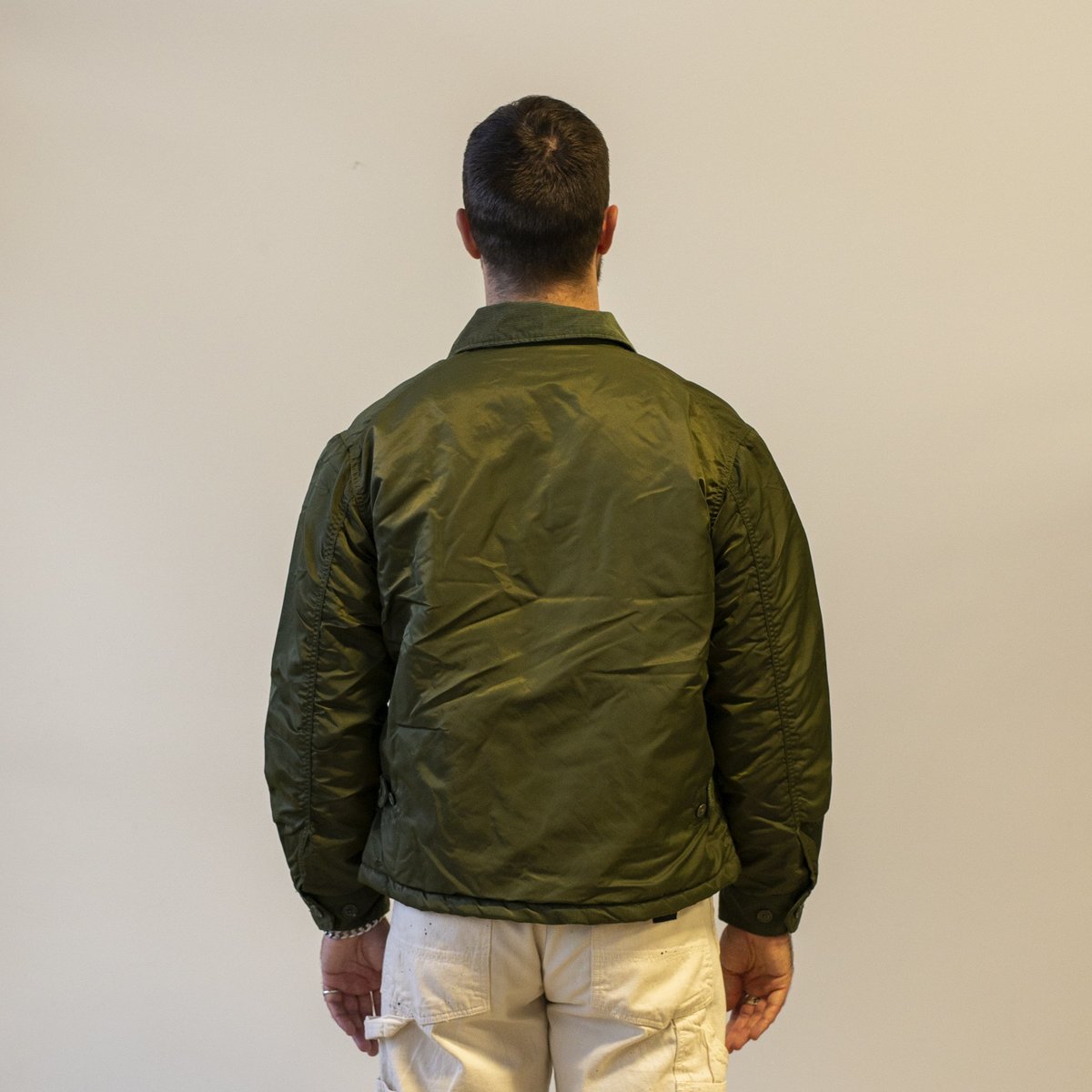 Engineered Garments Flight Satin Nylon Driver Jacket - Olive | Garmentory