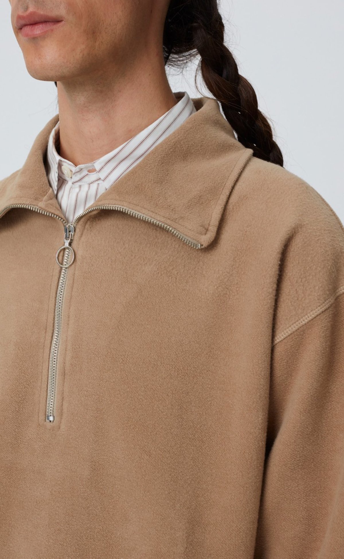 mfpen Chaser half zip Sweatshirt - tan | Garmentory