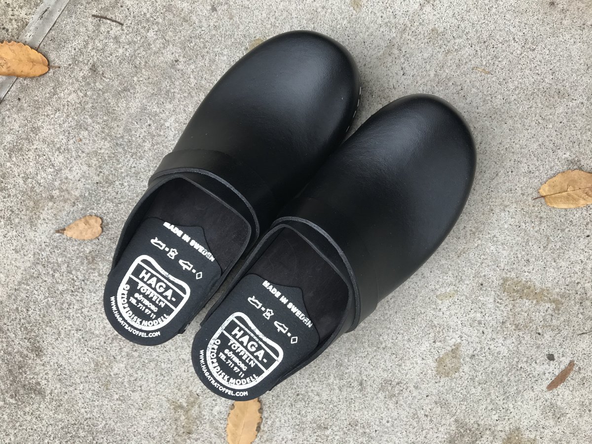 Haga Toffeln Swedish Clogs - Black | Garmentory