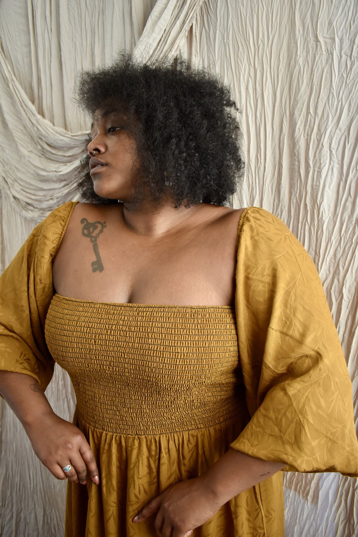 Altar Houseline Sappho Dress - Turmeric | Garmentory