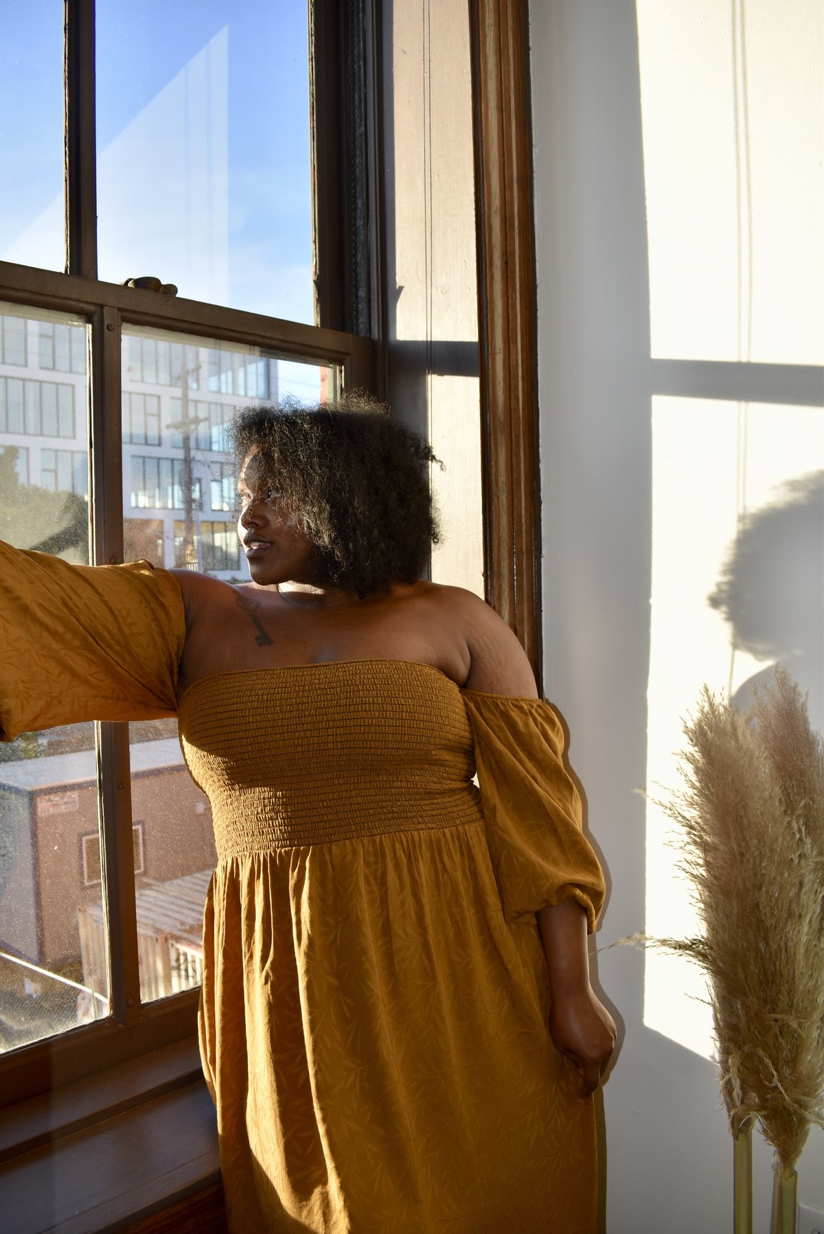 Altar Houseline Sappho Dress - Turmeric | Garmentory