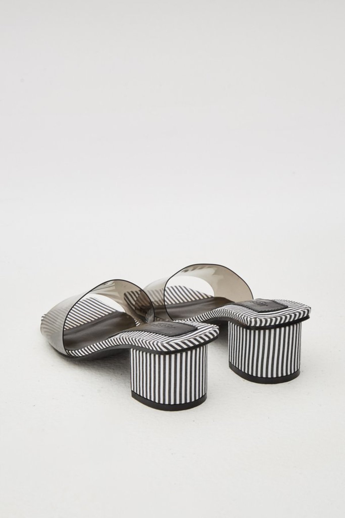 jaggar PVC Stripe Slide - gray | Garmentory