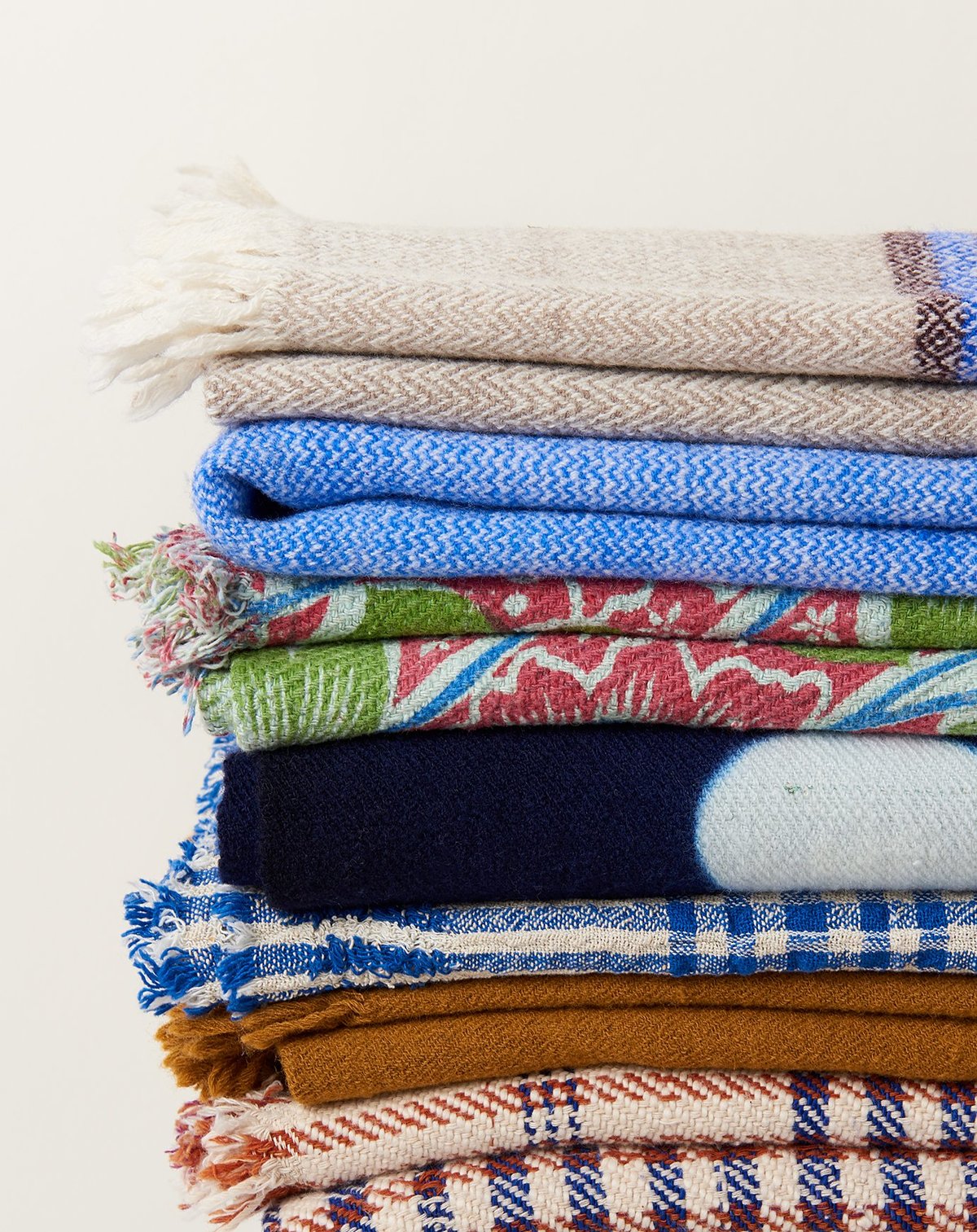 Auntie Oti Fancy Blanket - Blue Check | Garmentory