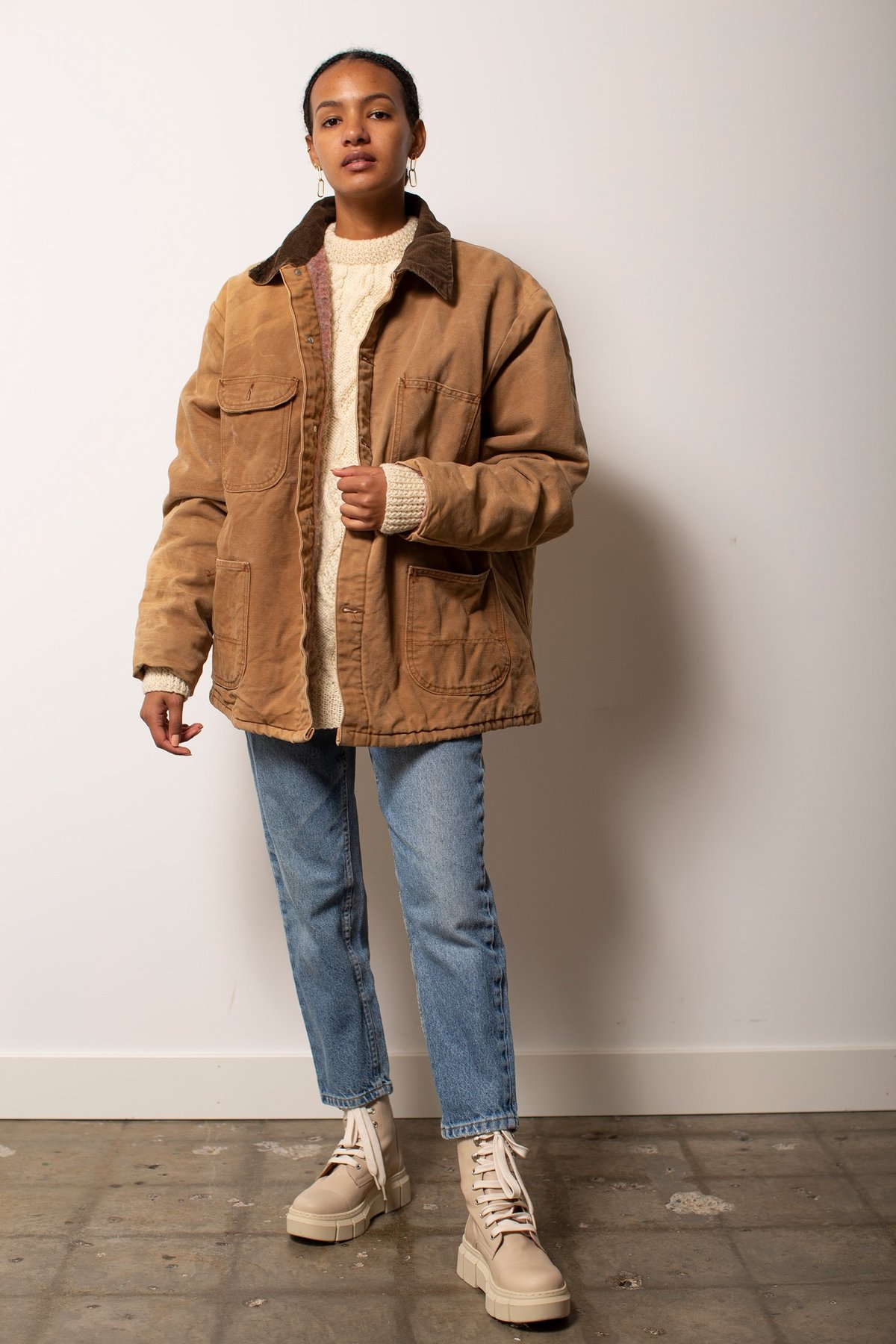 Vintage Tan Work Coat - Canvas | Garmentory