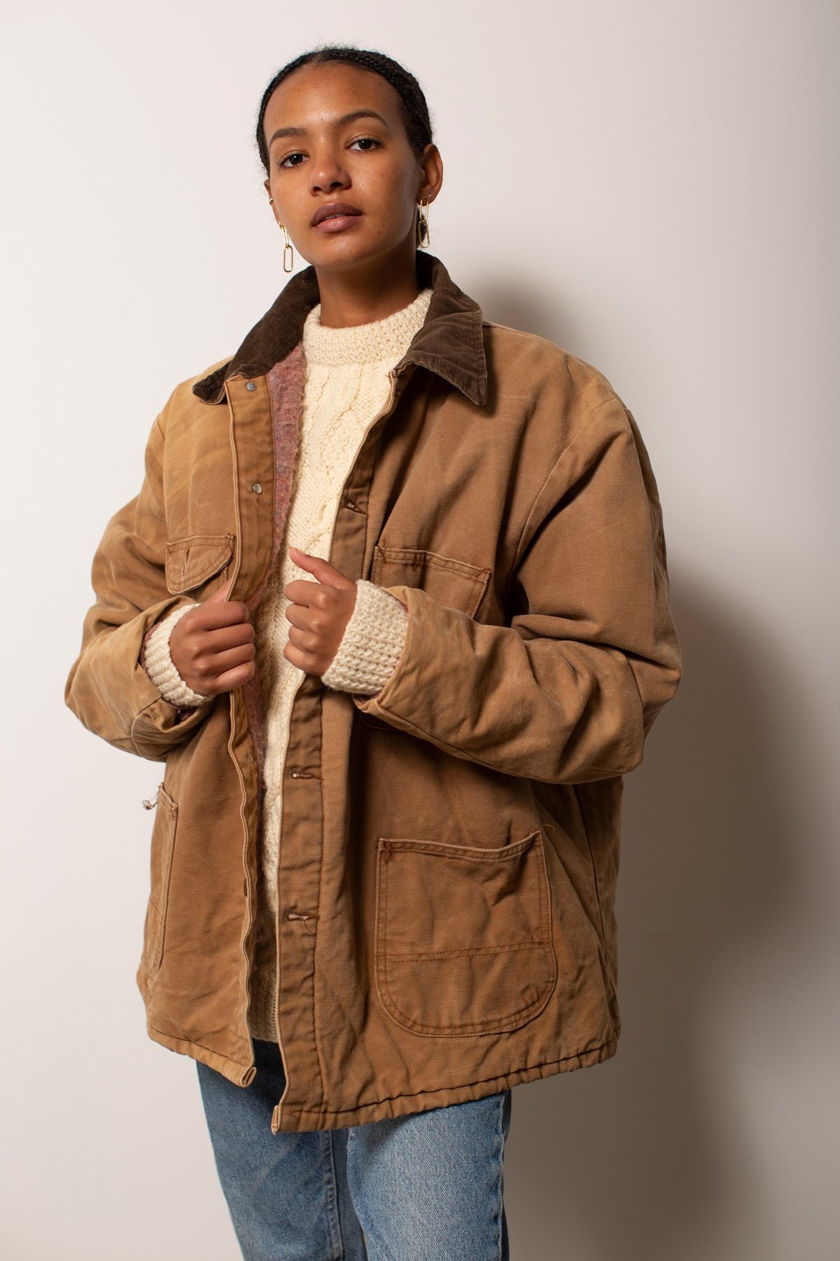 Vintage Tan Work Coat - Canvas | Garmentory