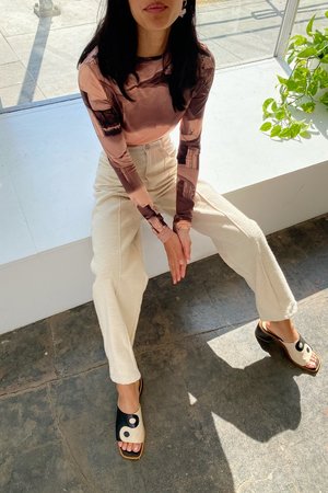 Lisa Says Gah Robyn Jean - Ivory Flannel | Garmentory