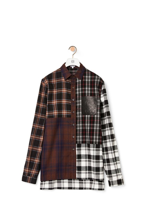 LOEWE Check Patchwork Oversize Shirt | Garmentory