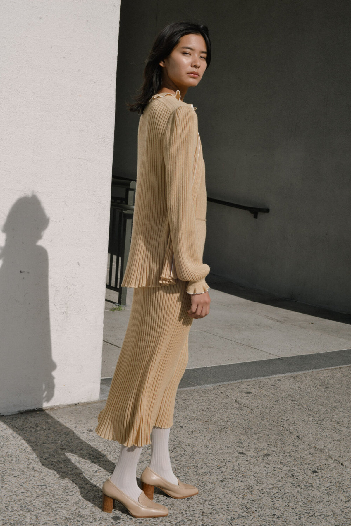 Vintage Ribbed Knit Set - Gold | Garmentory