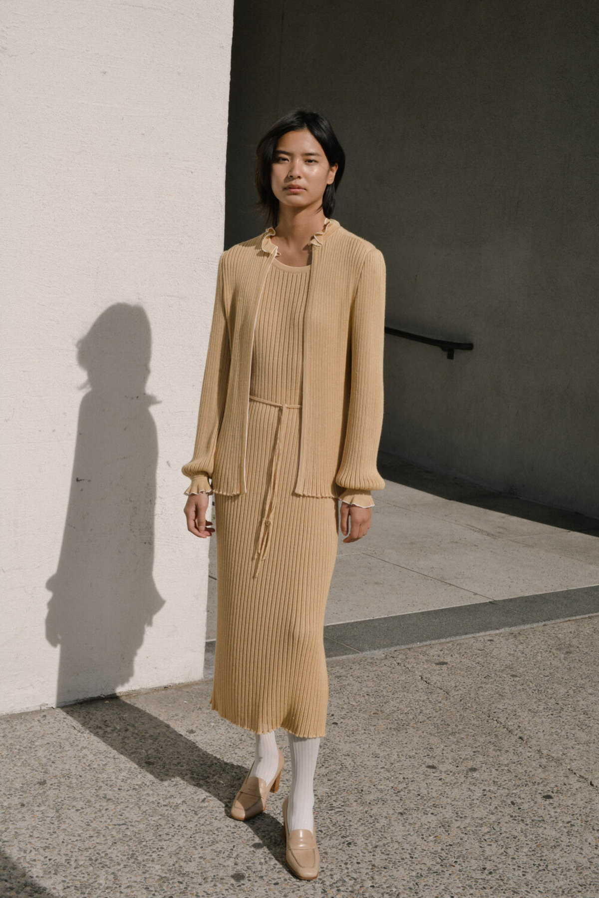 Vintage Ribbed Knit Set - Gold | Garmentory