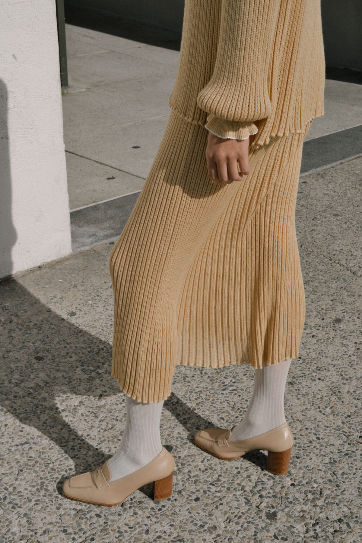 Vintage Ribbed Knit Set - Gold | Garmentory