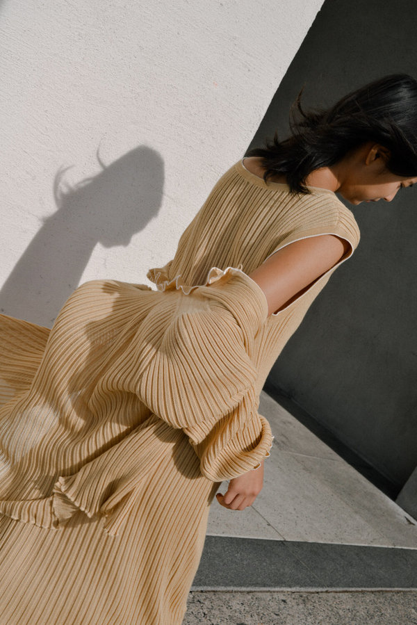 Vintage Ribbed Knit Set - Gold | Garmentory