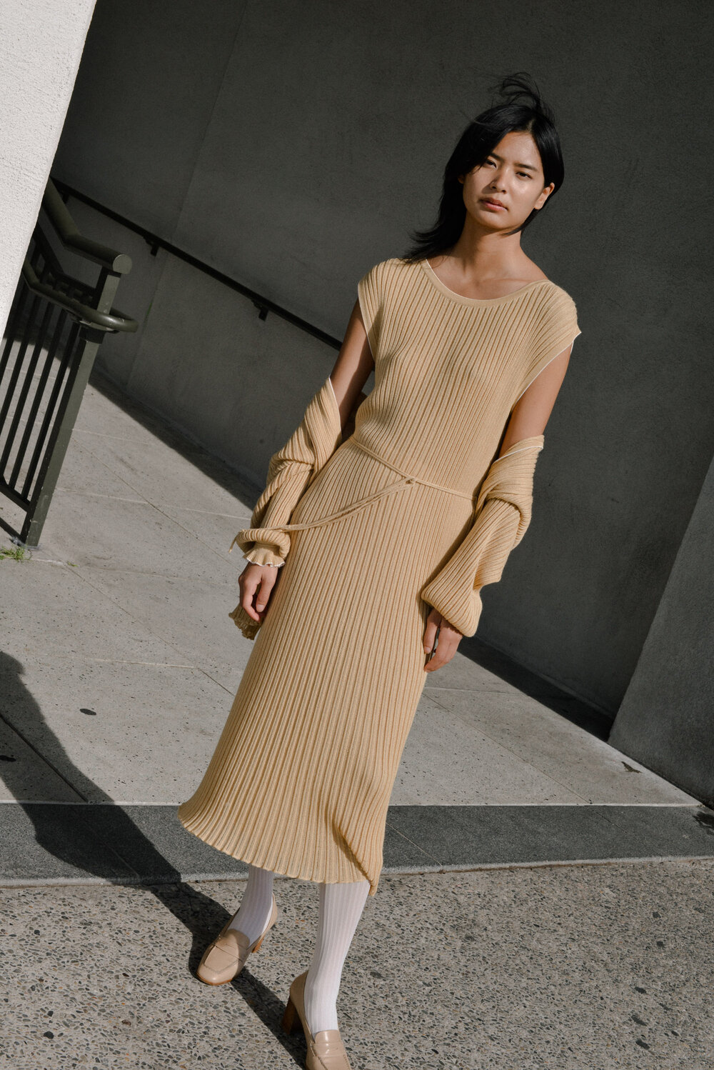 Vintage Ribbed Knit Set - Gold | Garmentory