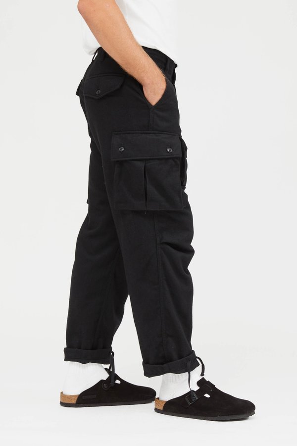 Engineered Garments Wool Cotton Flannel Fa Pant - Black | Garmentory