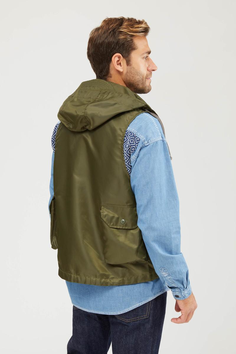 Engineered Garments Polyester Pilot Twill Field Vest - Olive Drab ...