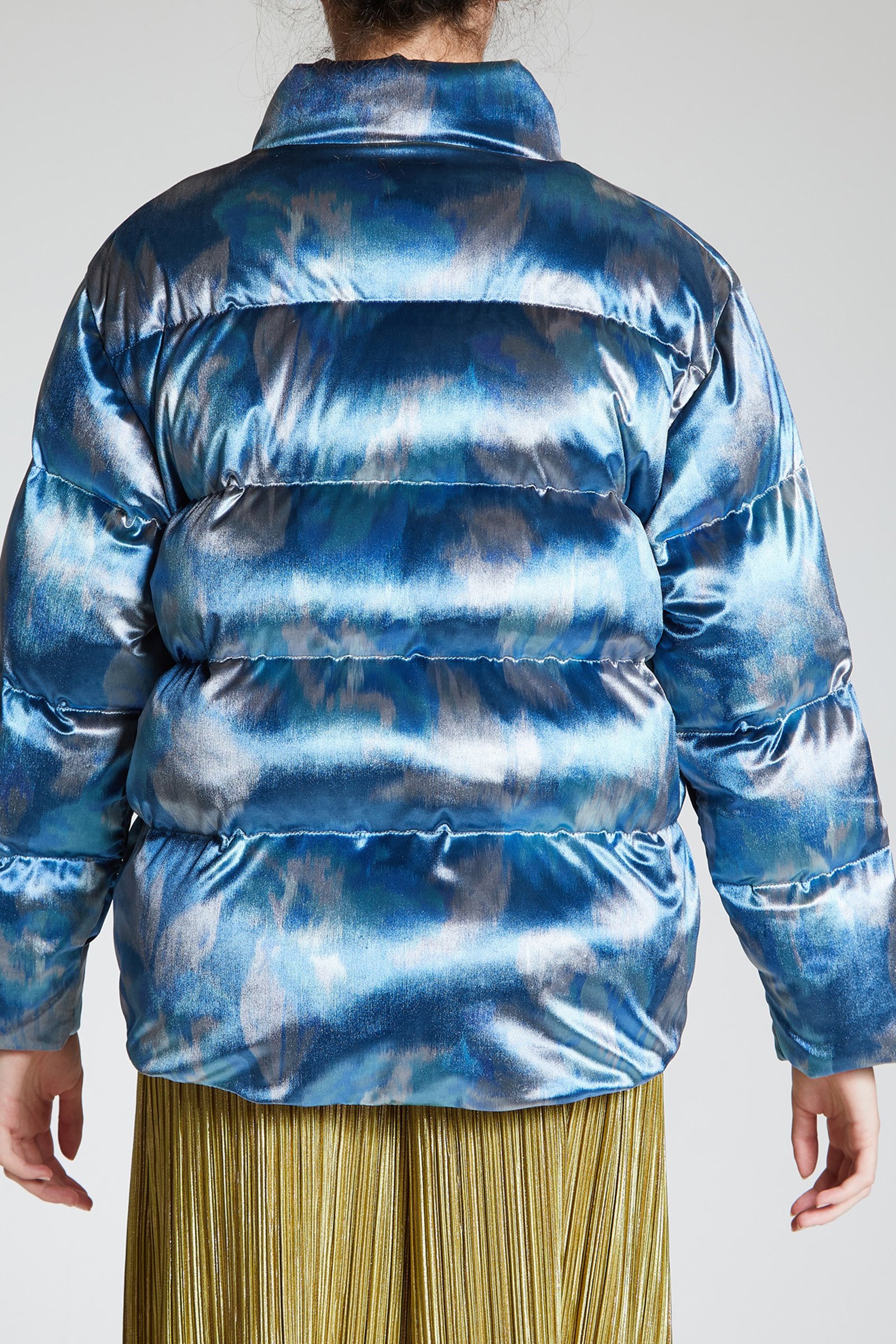 Maliparmi Serenade Flower Puffer Jacket - Blue | Garmentory