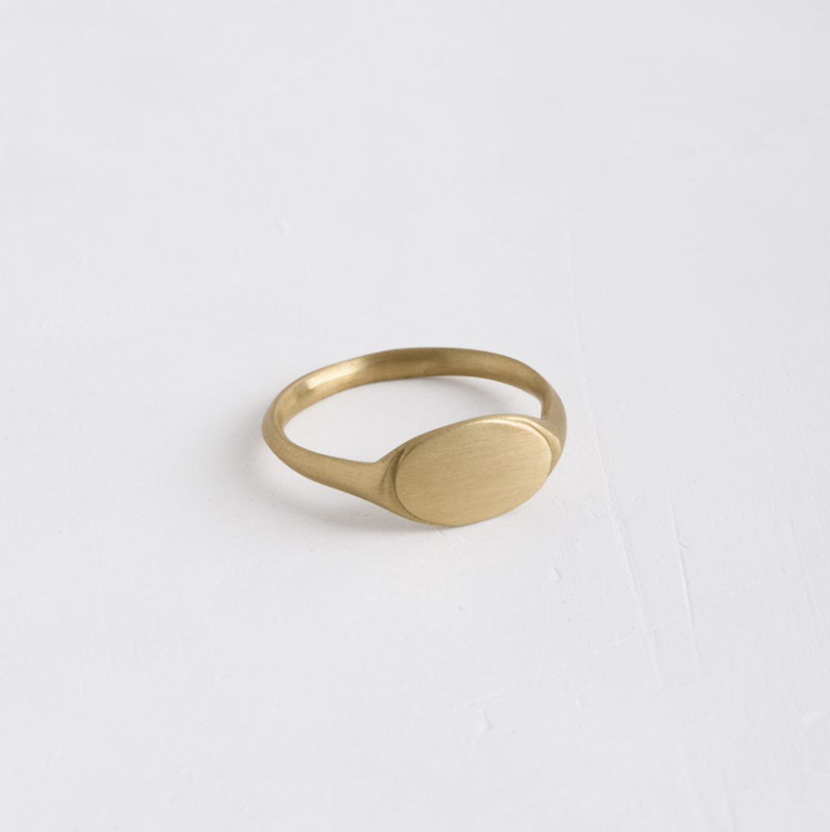 Agas & Tamar Small Oval Signet Ring - Gold | Garmentory