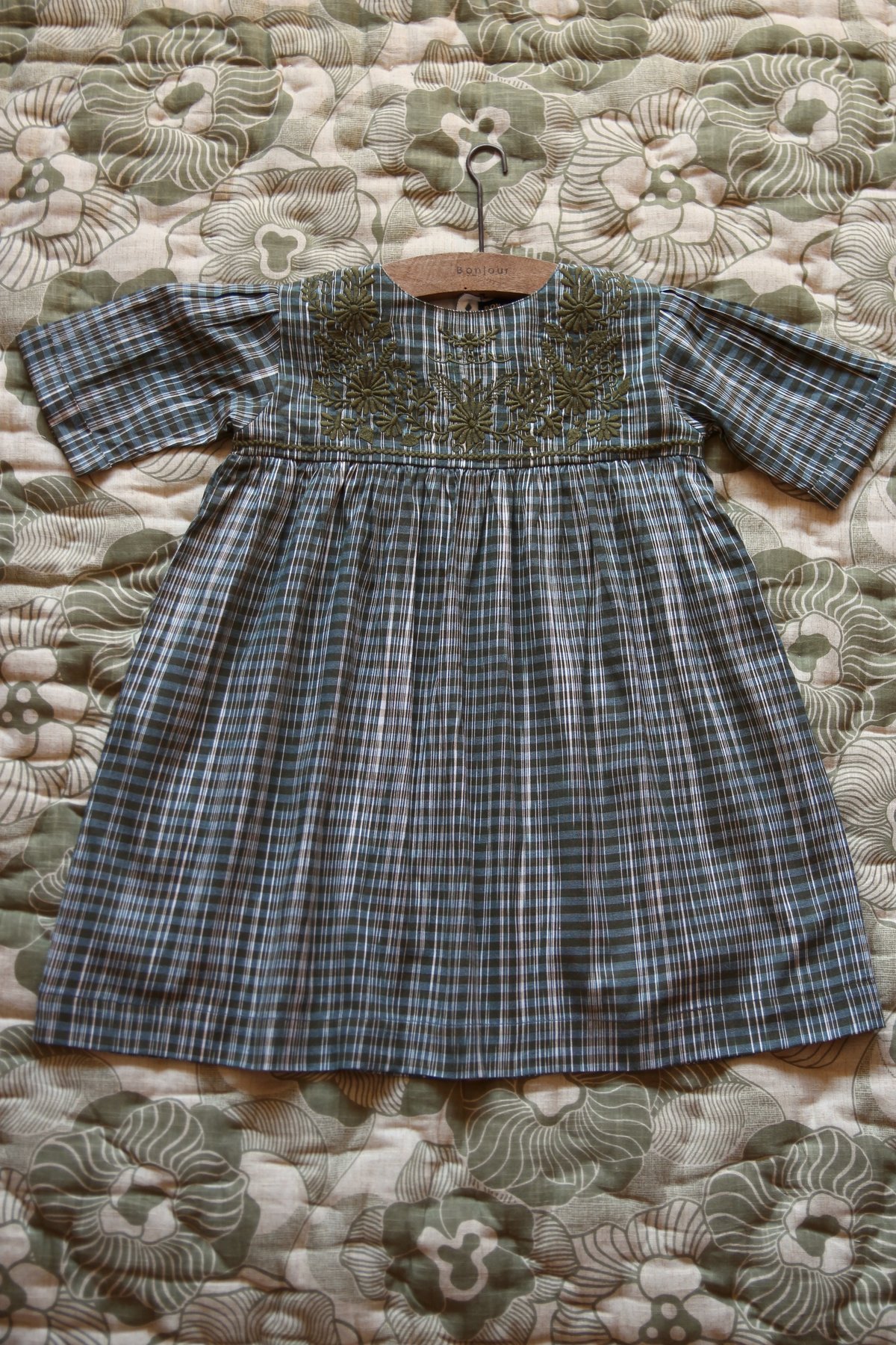 Kids Bonjour Rosalie Dress - Ikat Check | Garmentory