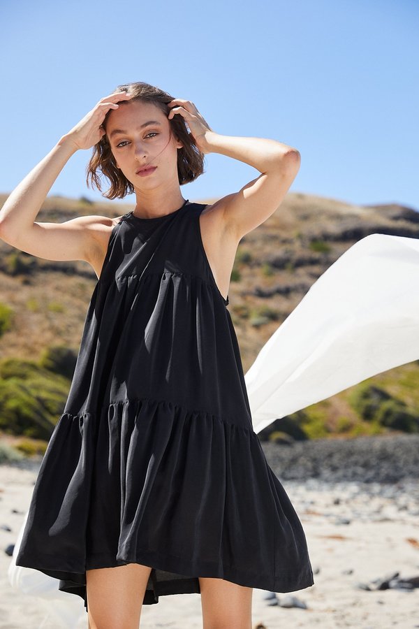 Lois Hazel Tier Mini Dress - Black | Garmentory