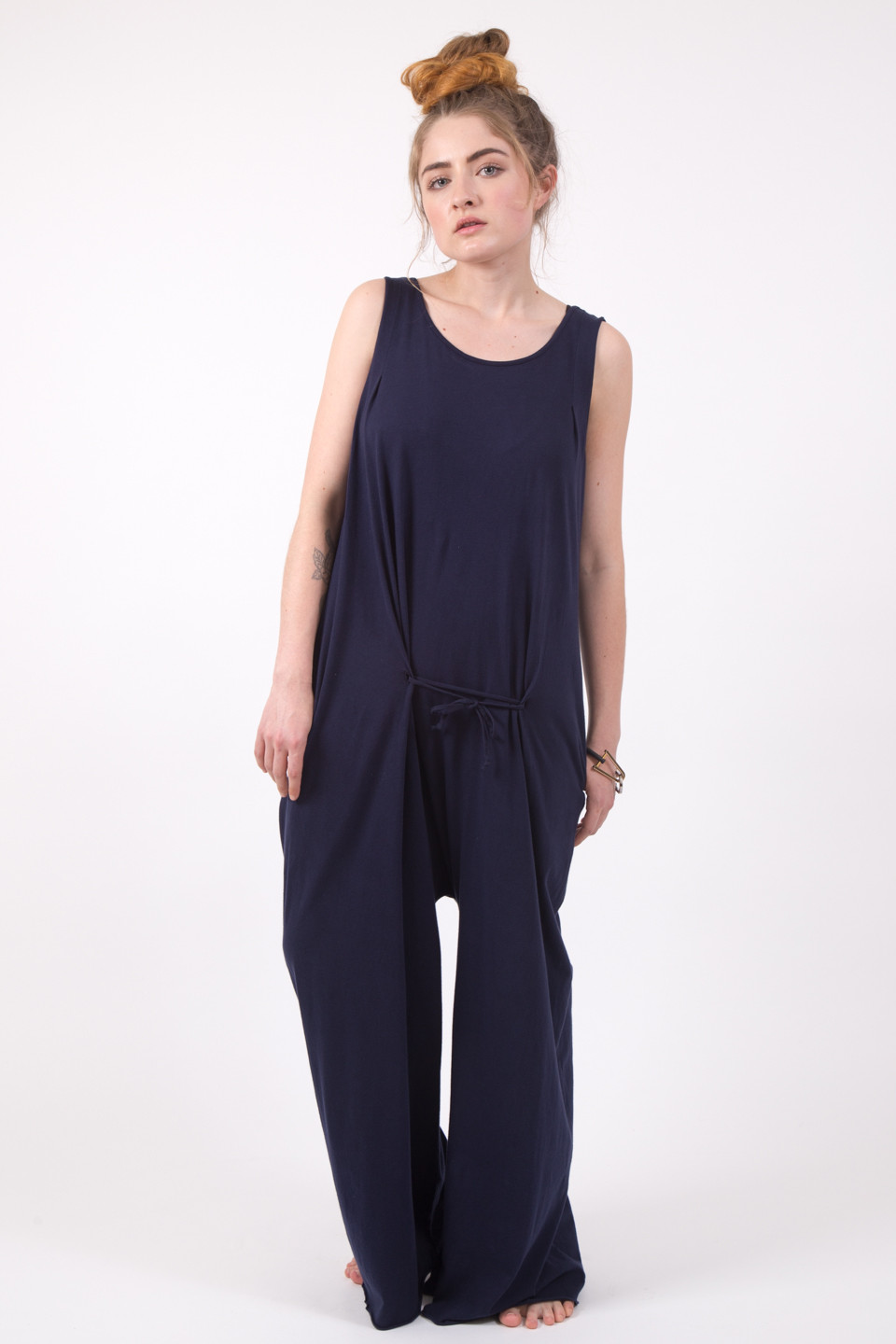 Black Crane Tie Rumper | Garmentory