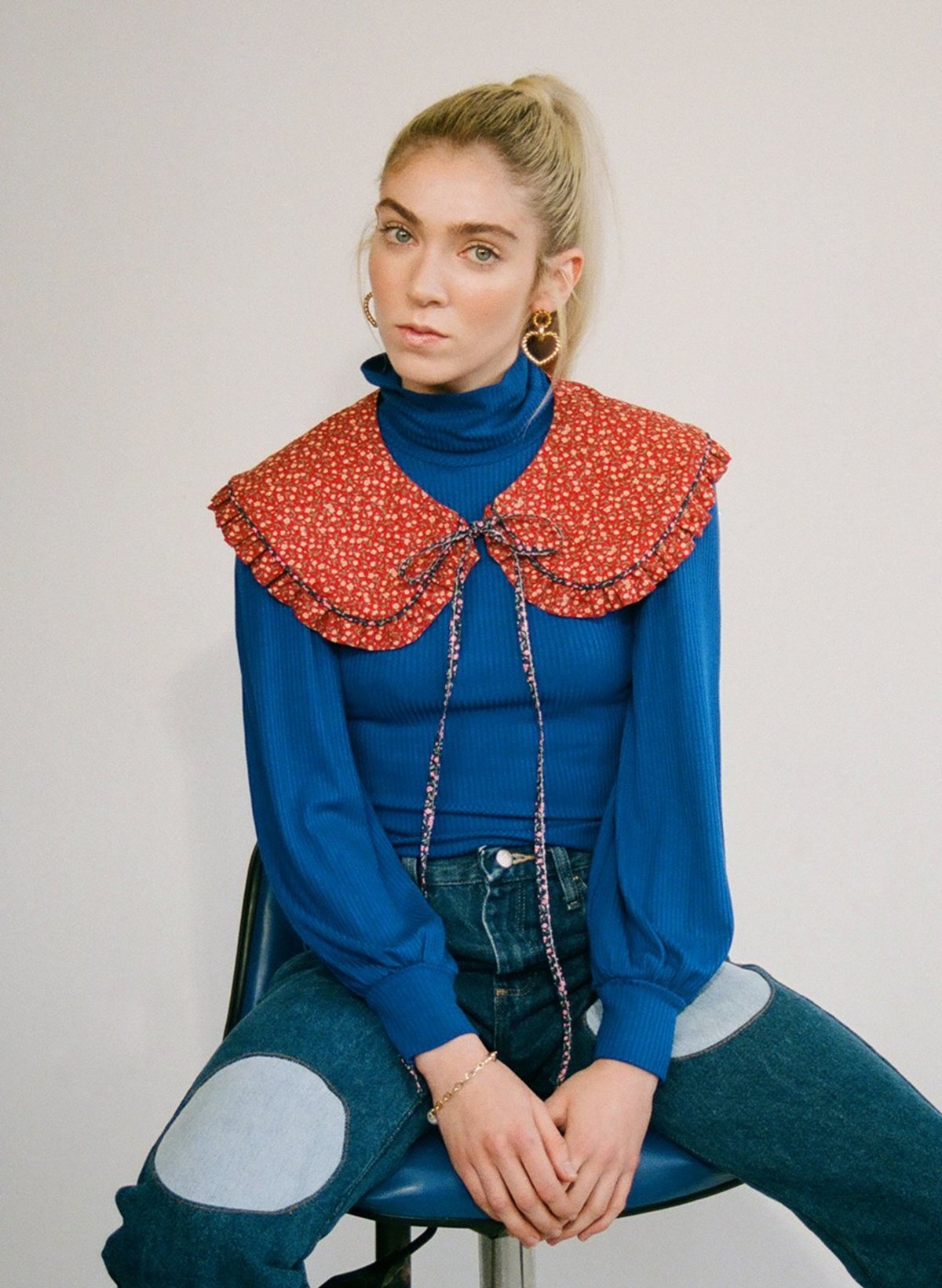 Eliza Faulkner Floral Collar - Red | Garmentory
