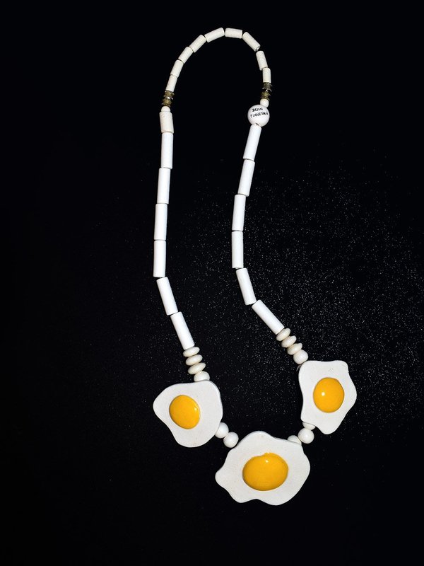 Vintage Ruby Z Ceramic Egg Necklace Bean Finneran Garmentory