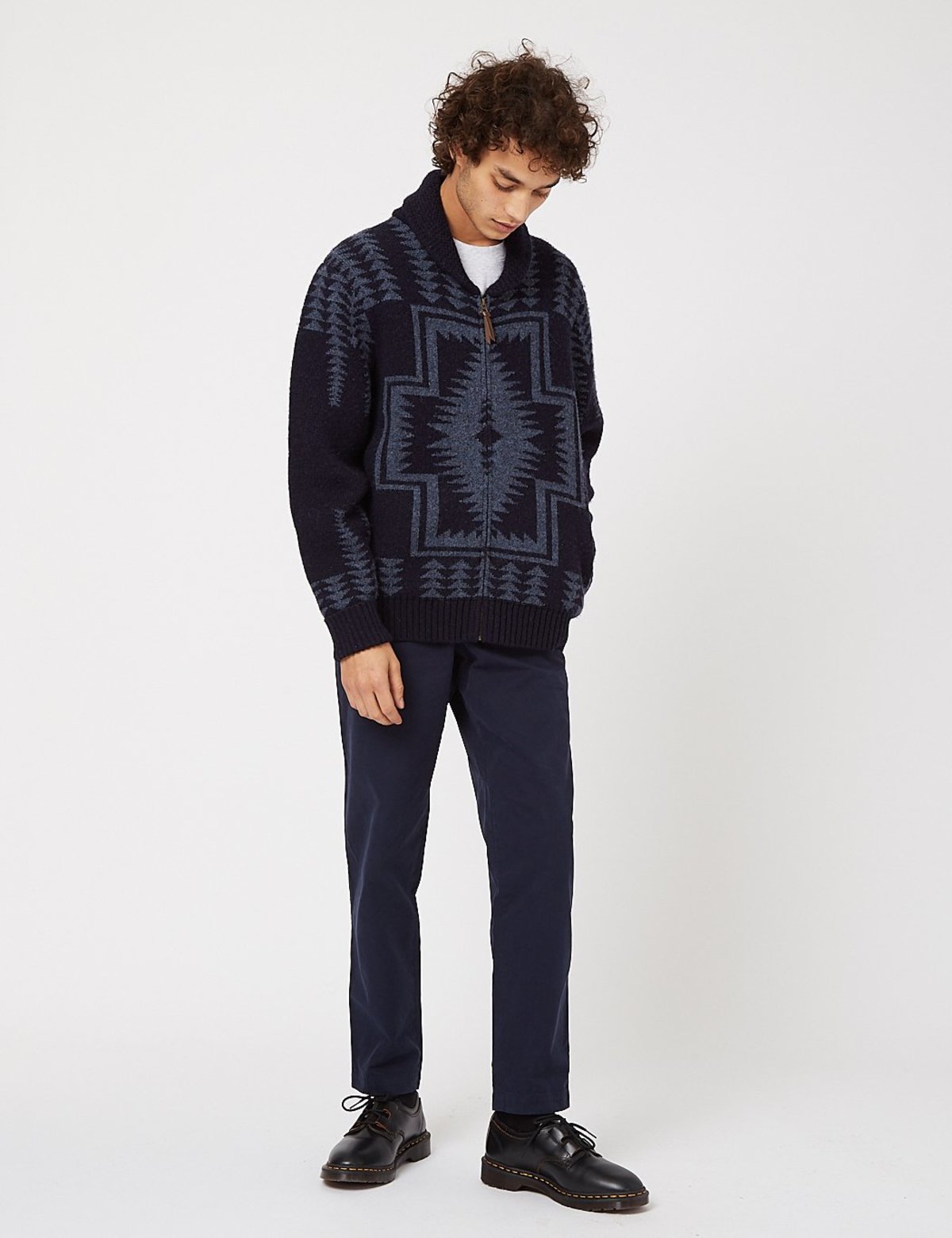 Pendleton Harding Zip Cardigan - Navy Blue | Garmentory