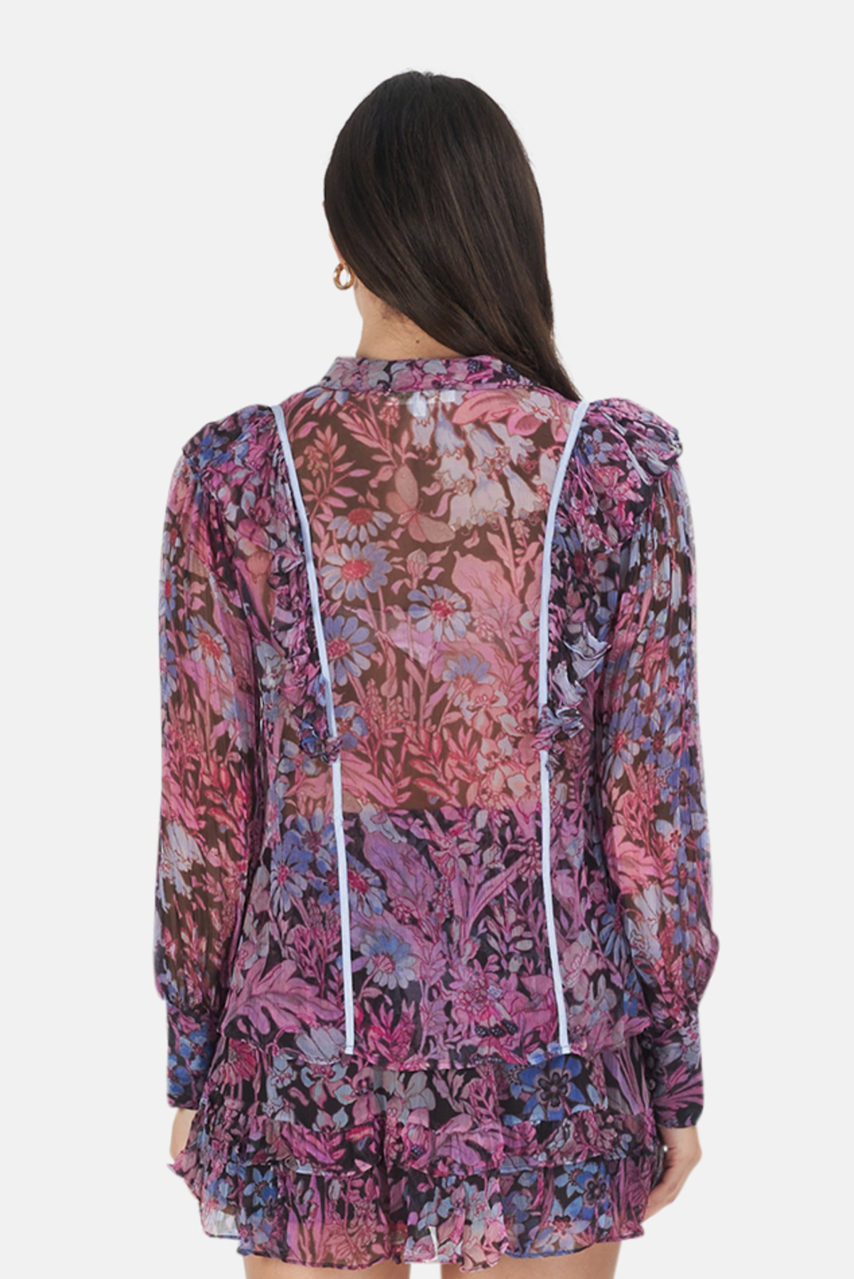 LoveShackFancy Beatrix Blouse - Midnight Light | Garmentory