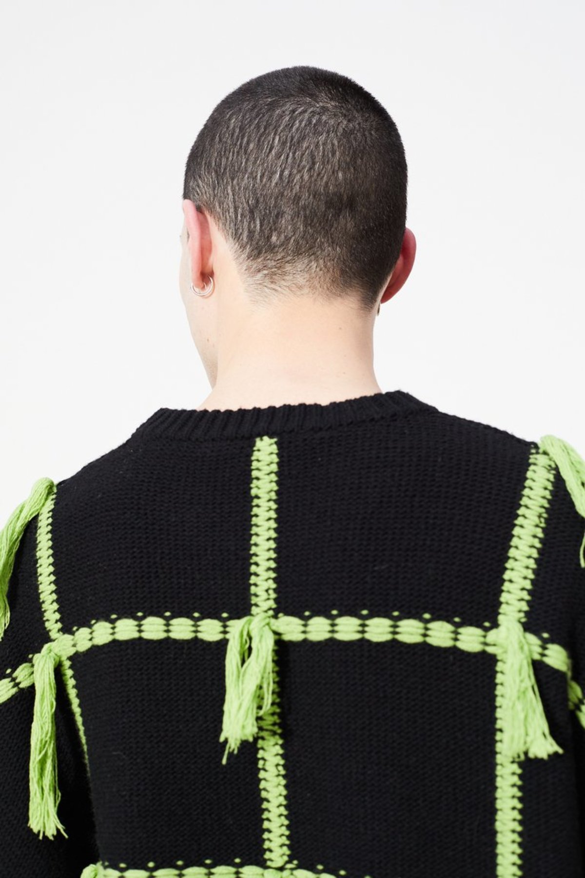 Études Studio REI Checked Neon Sweater | Garmentory