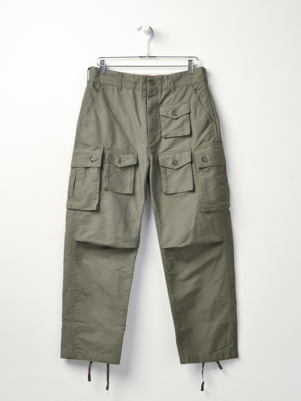 Engineered Garments FA Cotton Double Cloth Pant - Olive | Garmentory